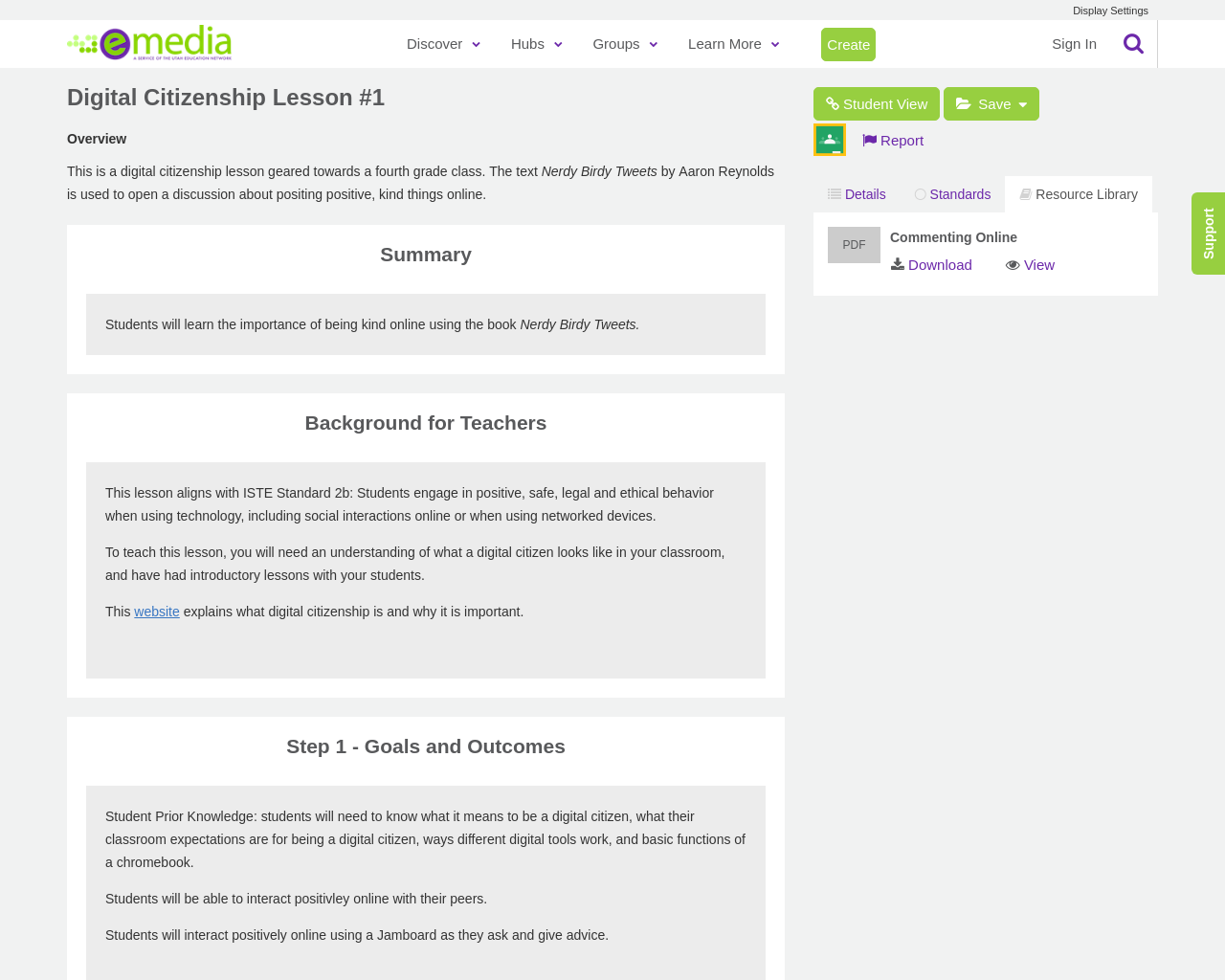 Digital Citizenship Lesson #1 | eMedia