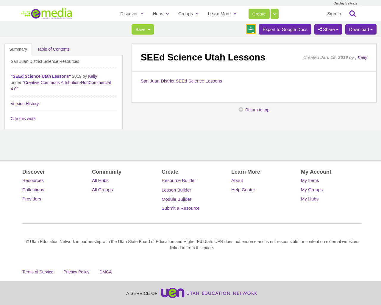 SEEd Science Utah Lessons | eMedia